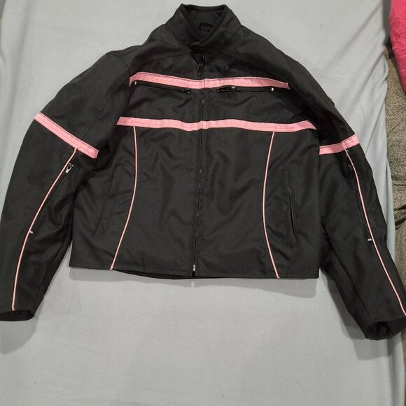 Bilt | Jackets & Coats | Bilt Womens Motorcycle Jacket Xl Black Pink ...